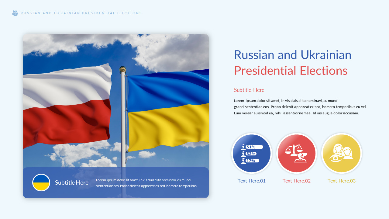 Elecciones presidenciales rusas y ucranianas plantilla ppt