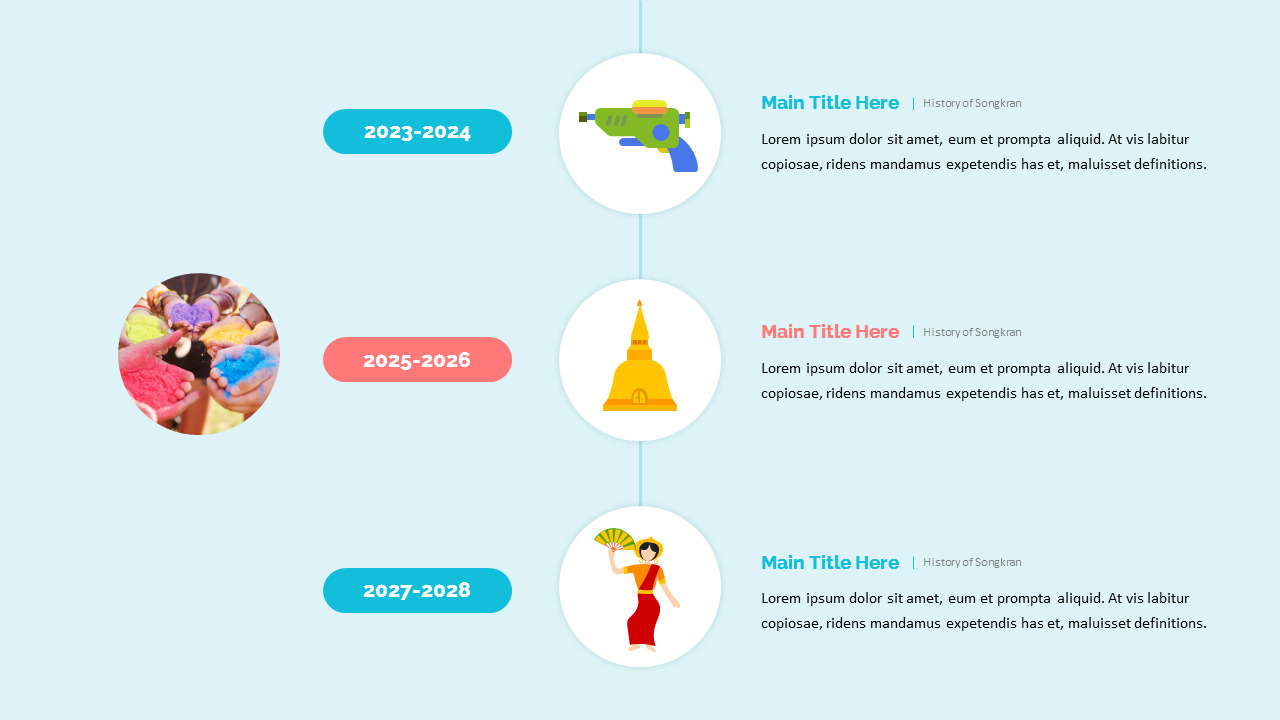 Songkran Festival PowerPoint Templates Design