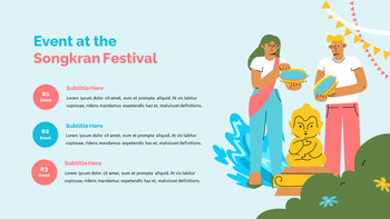Songkran Festival PowerPoint Templates Design
