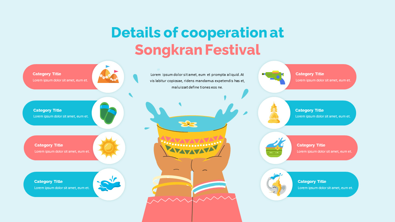 Songkran Festival PowerPoint Templates Design