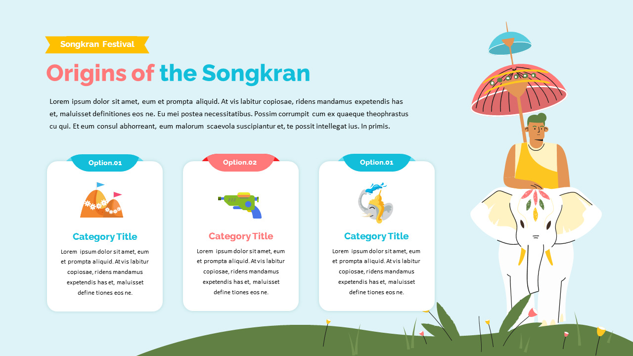 Songkran Festival PowerPoint Templates Design