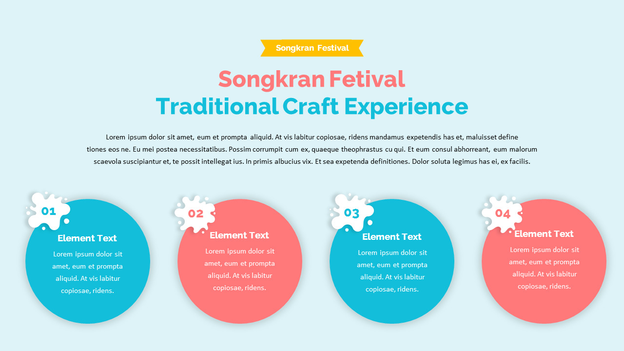 Songkran Festival PowerPoint Templates Design