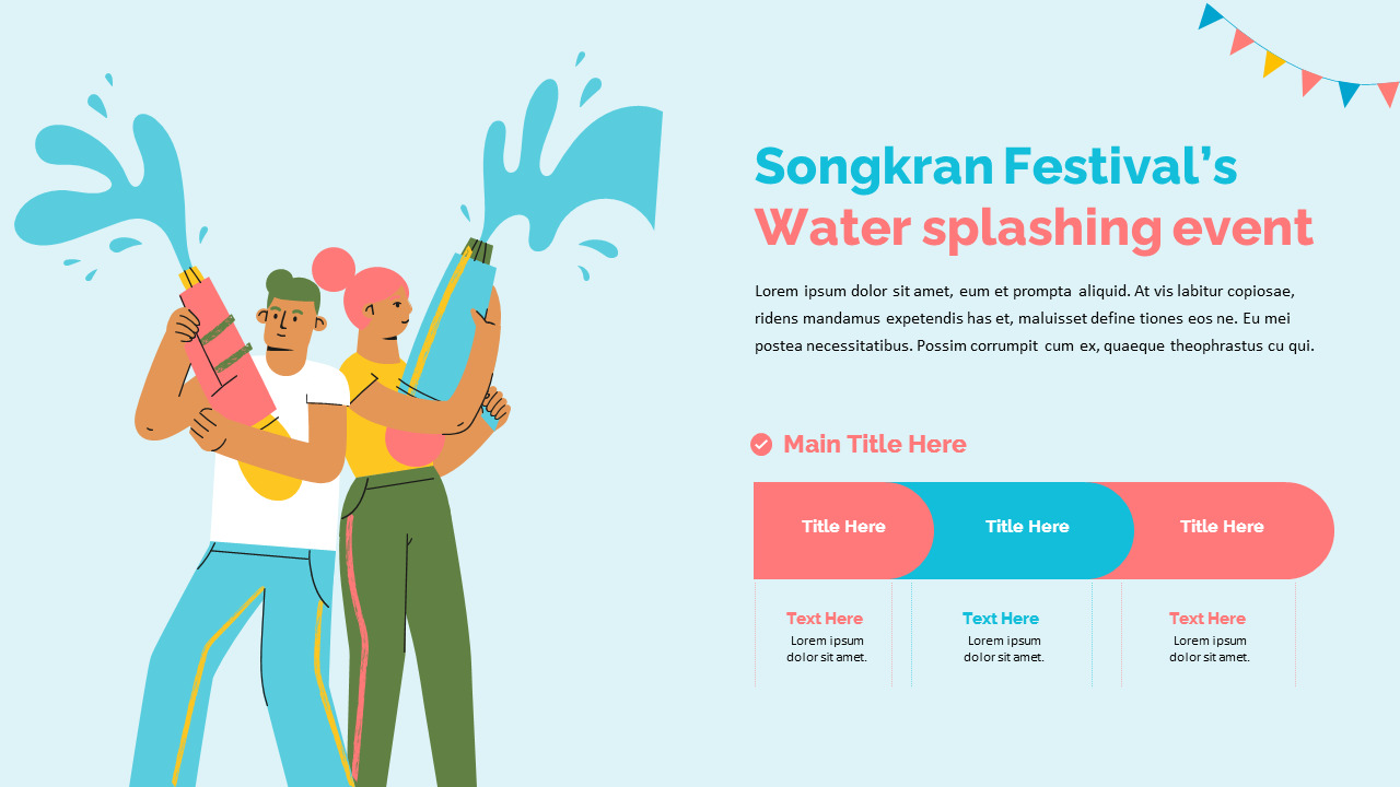 Songkran Festival PowerPoint Templates Design