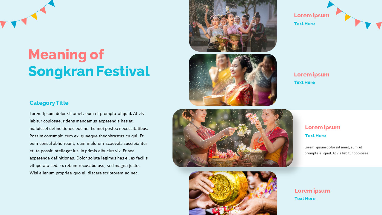 Songkran Festival PowerPoint Templates Design