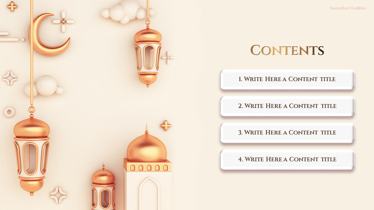 Ramadan Kareem Easy Google Slides Template