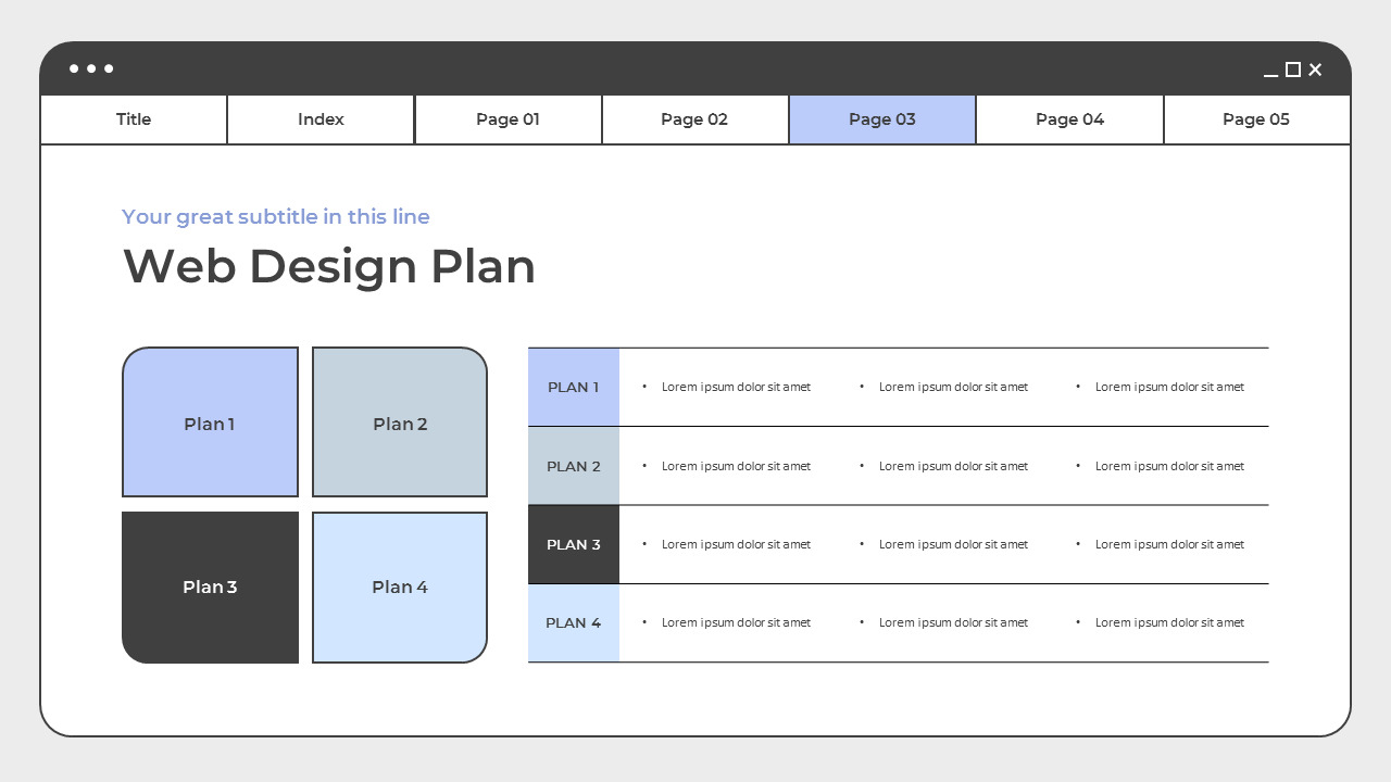 Web design plan design ppt