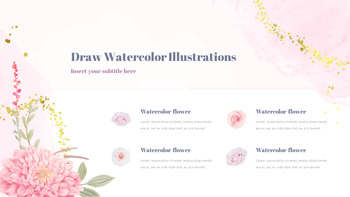 Watercolor flower illustration Best Google Slides