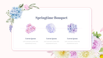 Watercolor flower illustration Best Google Slides