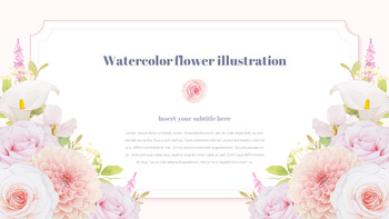 Watercolor flower illustration Best Google Slides