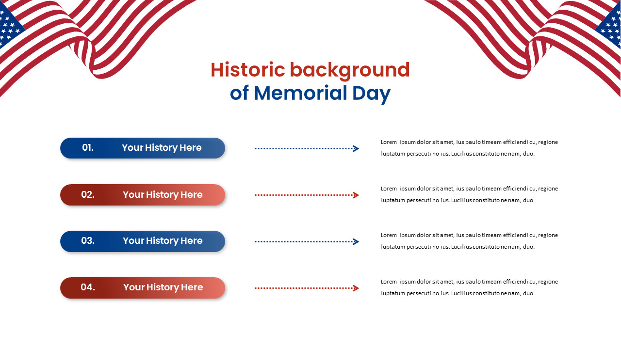 History of Memorial Day Theme Presentation Templates