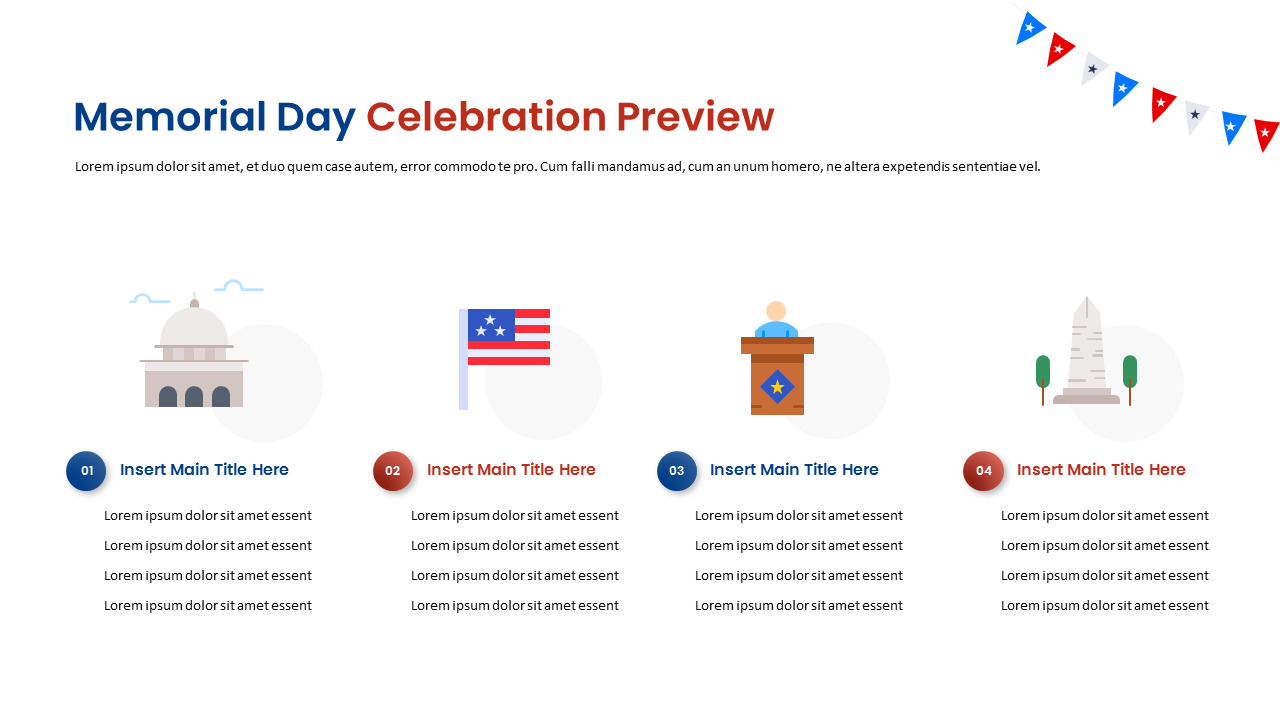 History of Memorial Day Theme Presentation Templates