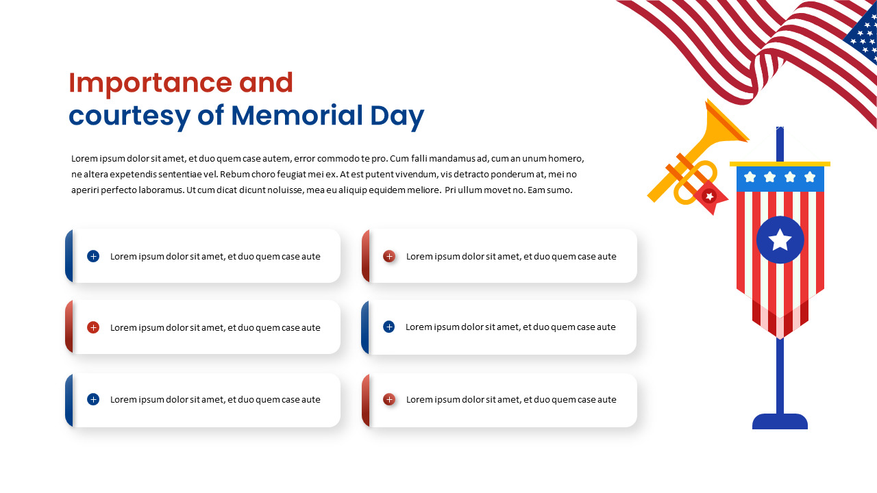 History of Memorial Day Theme Presentation Templates