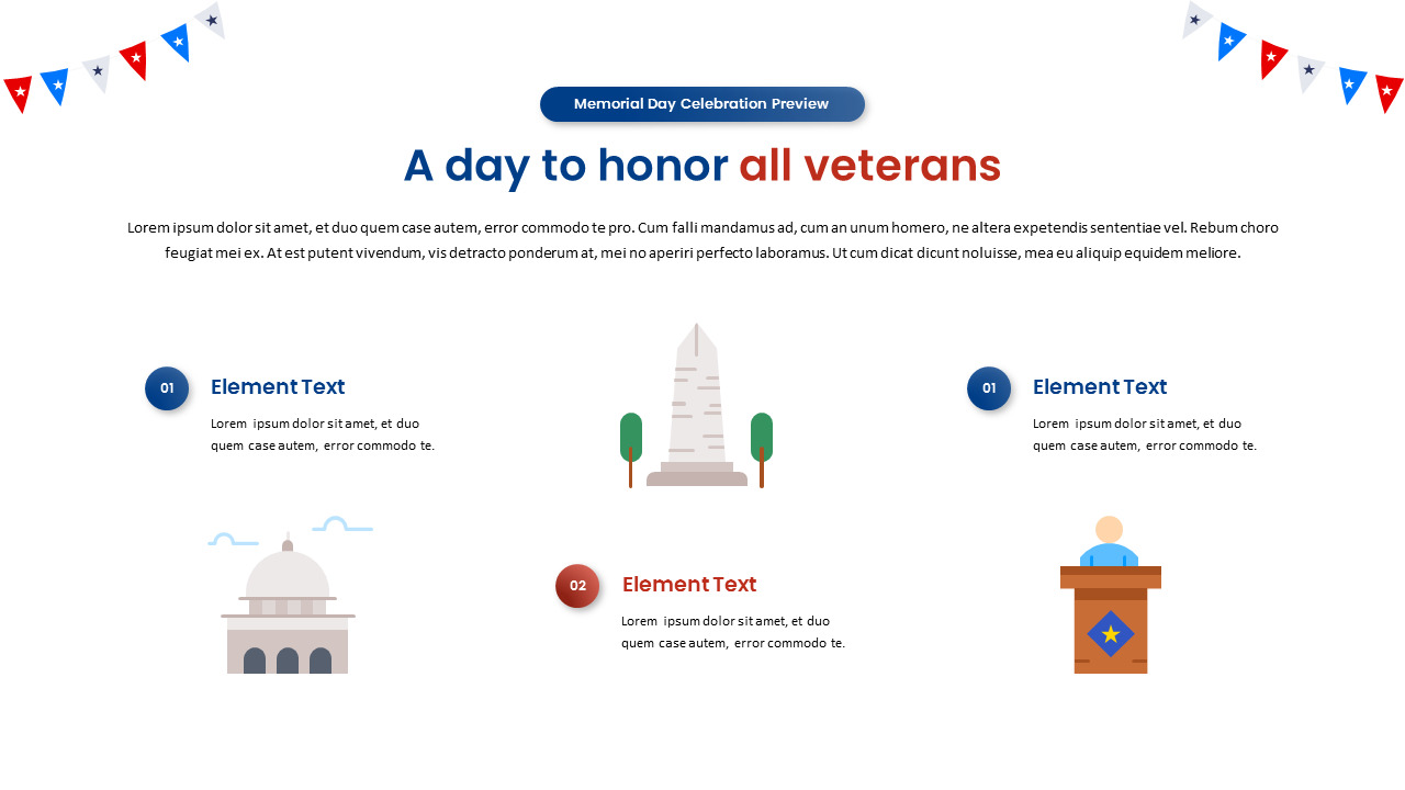 History of Memorial Day Theme Presentation Templates