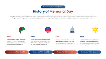 History of Memorial Day Theme Presentation Templates