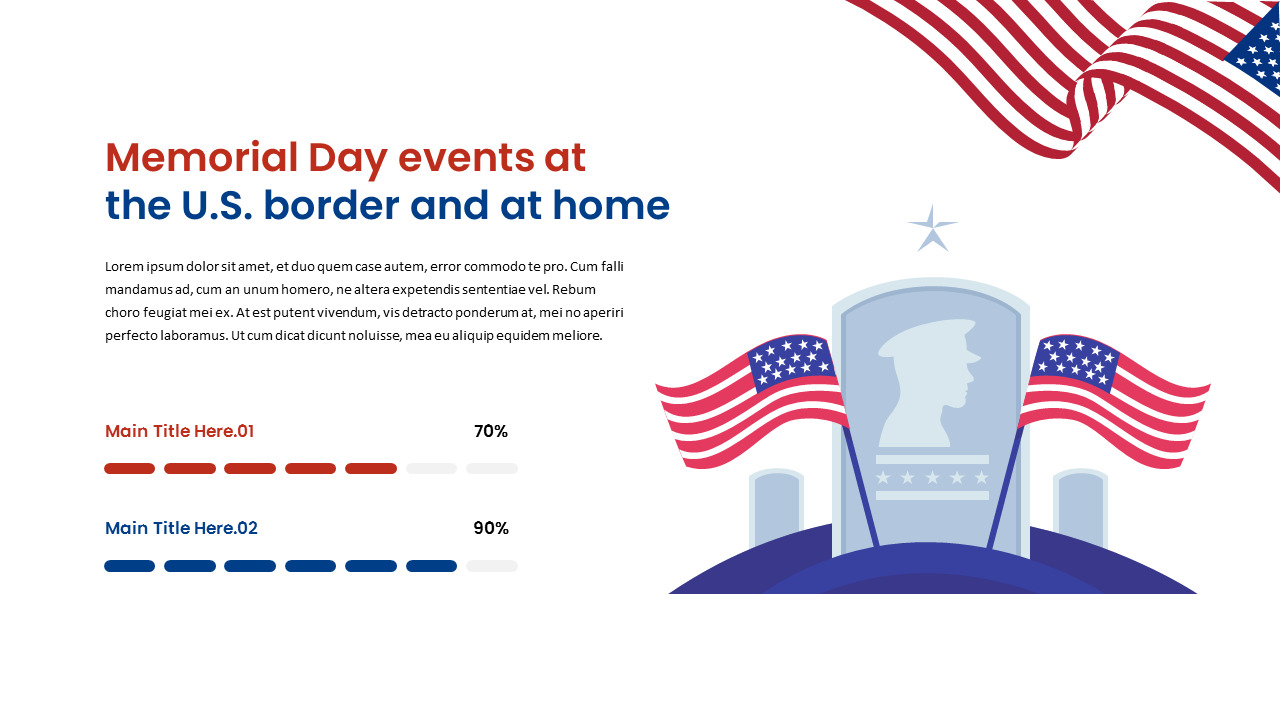 History of Memorial Day Theme Presentation Templates