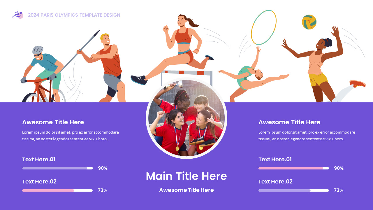 2024 파리 올림픽 심플한 Google 프레젠테이션