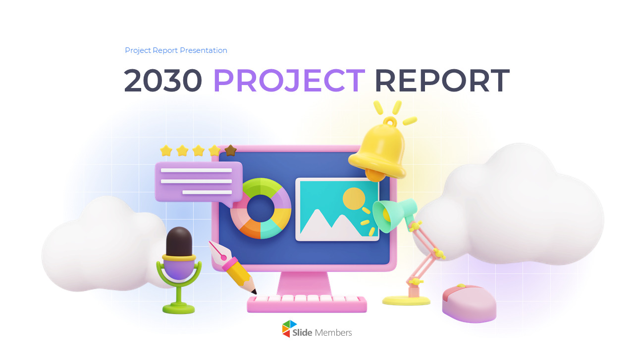 Project Report google slides template download