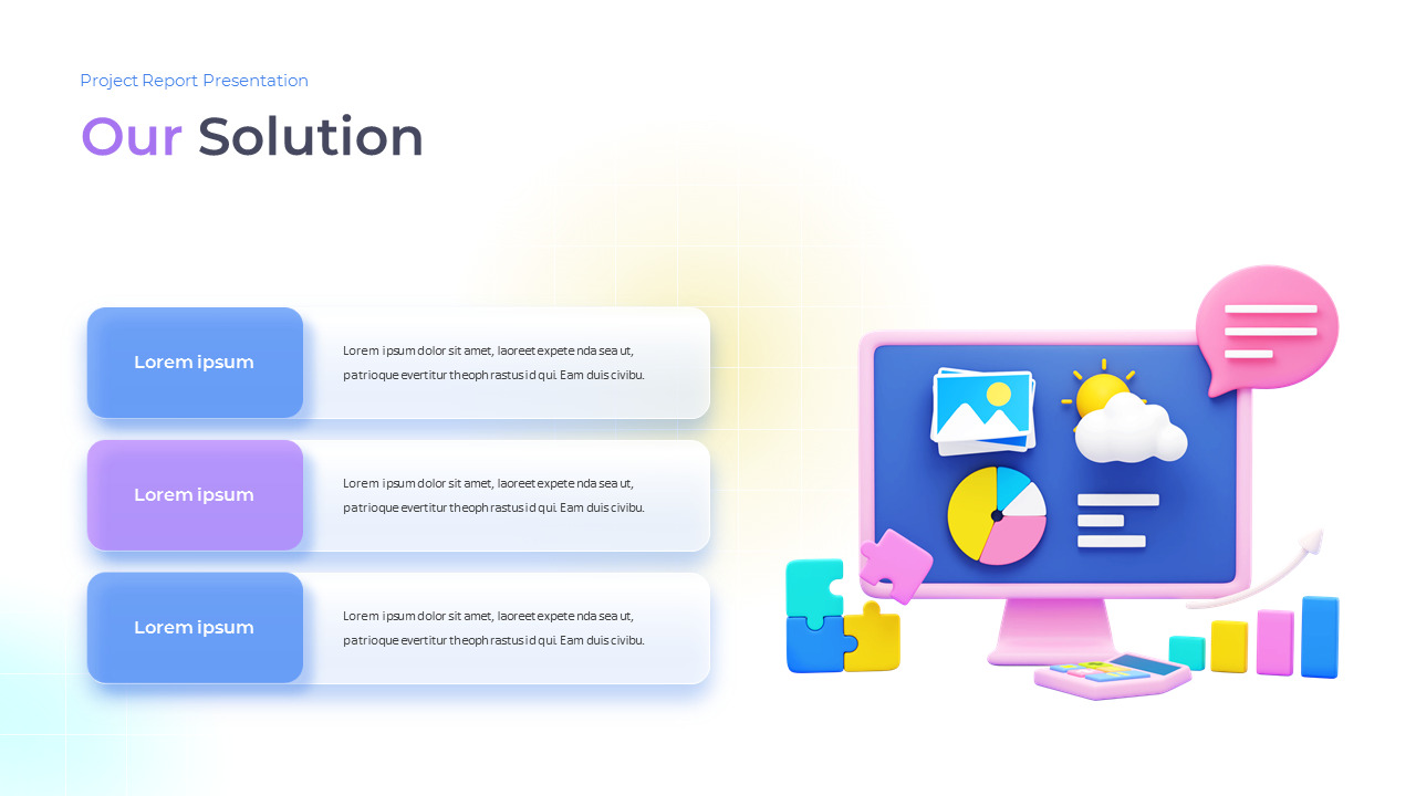 Project Report google slides template download