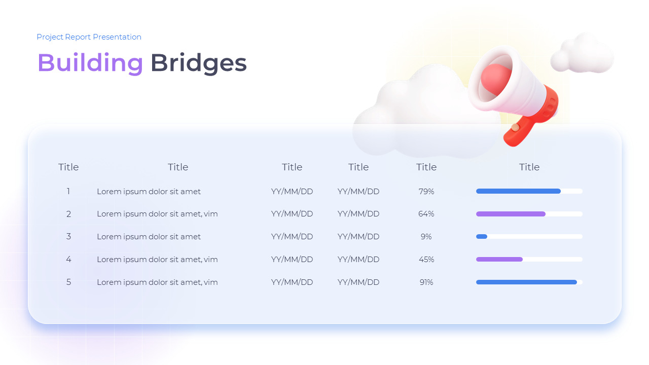 Project Report google slides template download