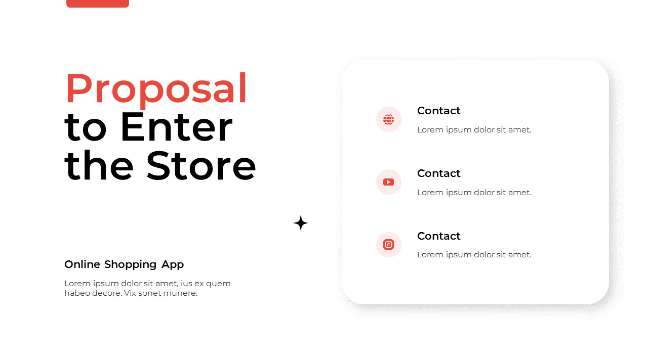 Proposal to Enter the Store startup presentation template