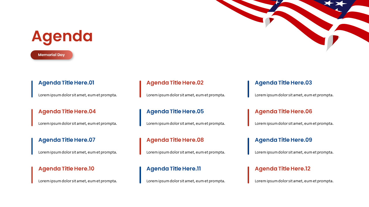 History of Memorial Day Simple Slides Templates