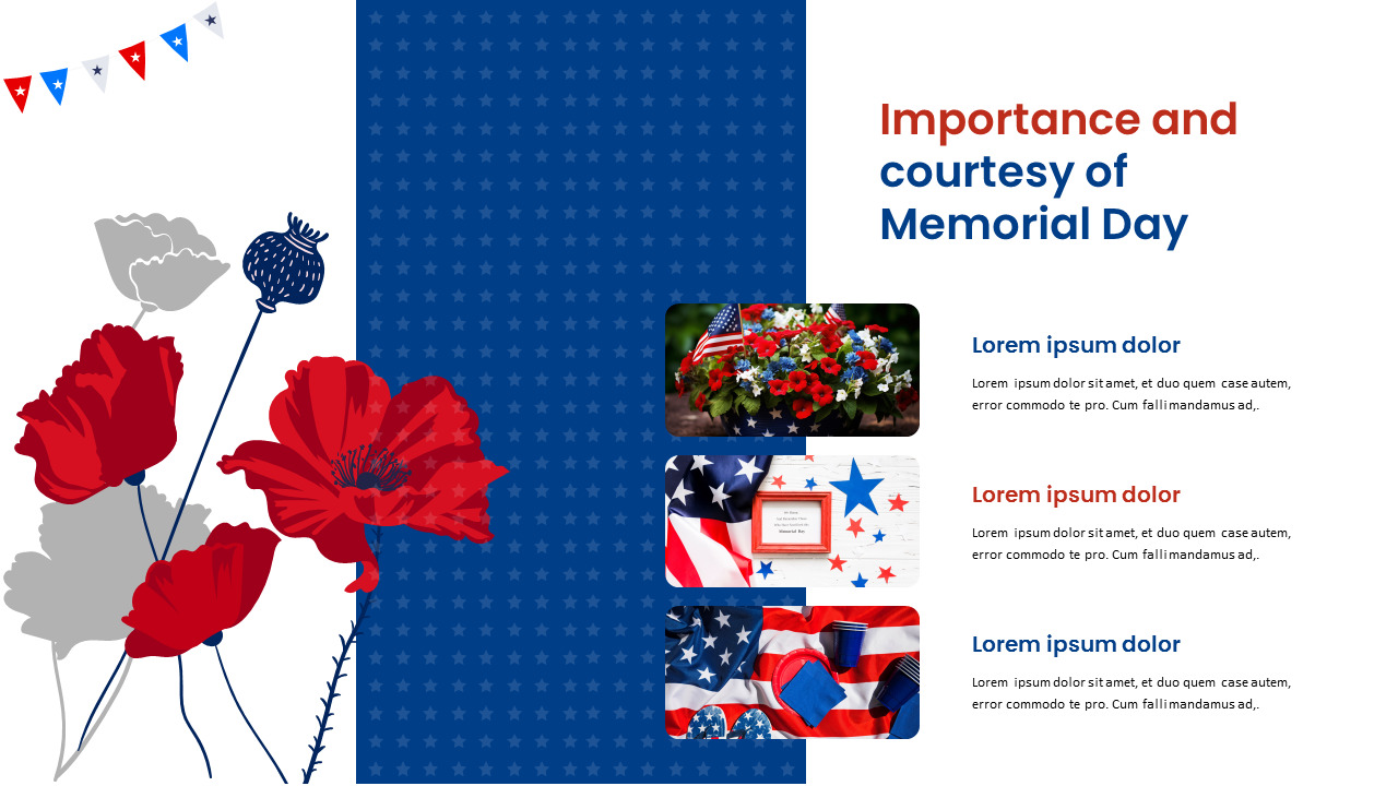 History of Memorial Day Simple Slides Templates