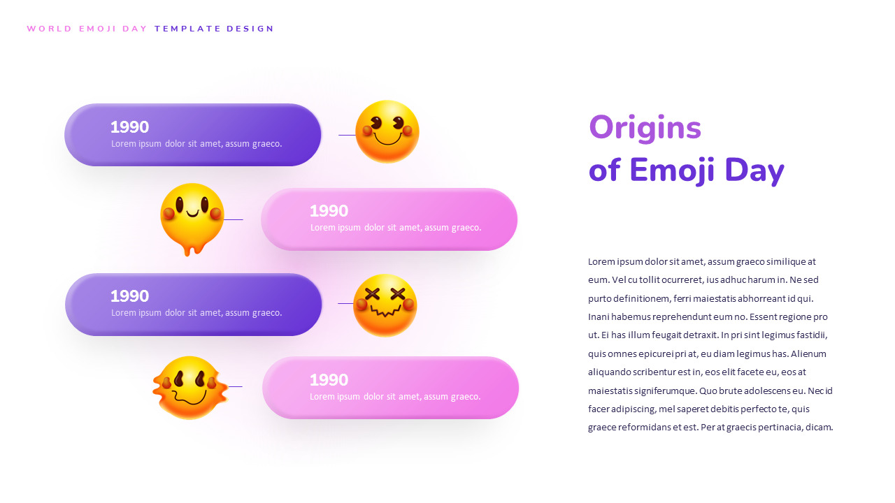 Día Mundial del Emoji Diseño de PowerPoint