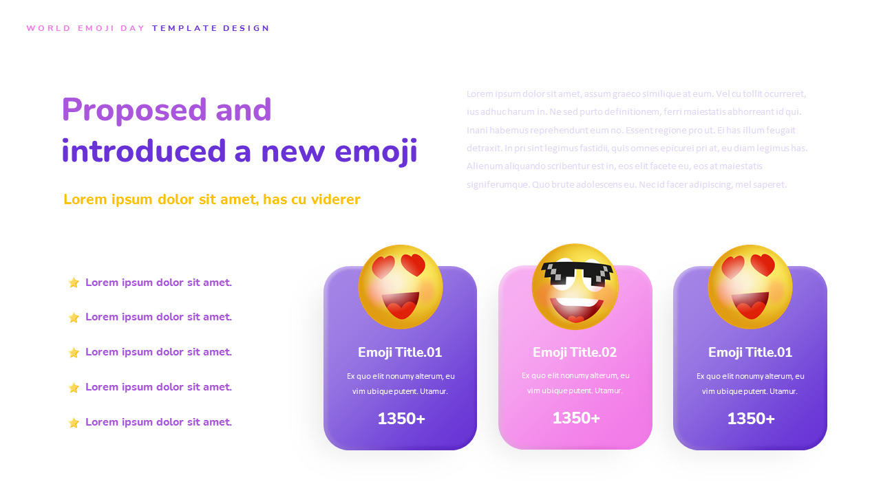 World Emoji Day powerpoint layout