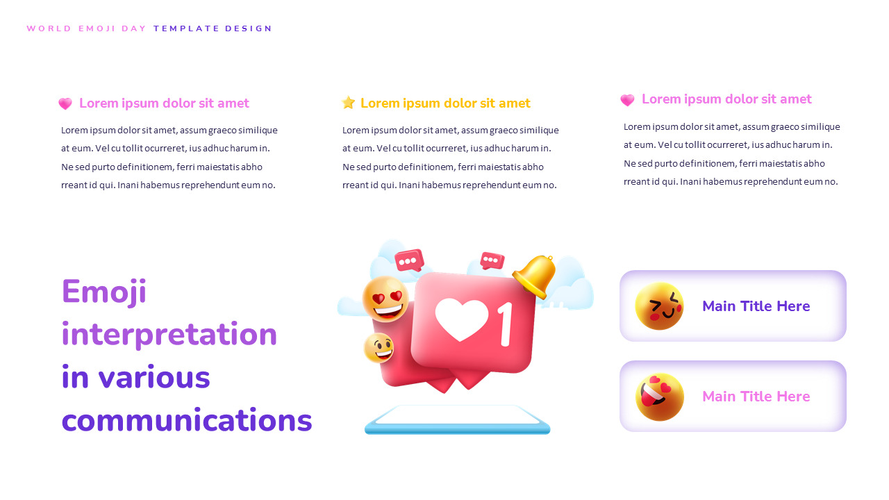 World Emoji Day powerpoint layout