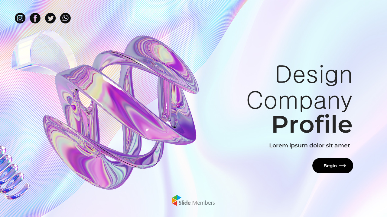 Design Company Profile Google Slides Template Design