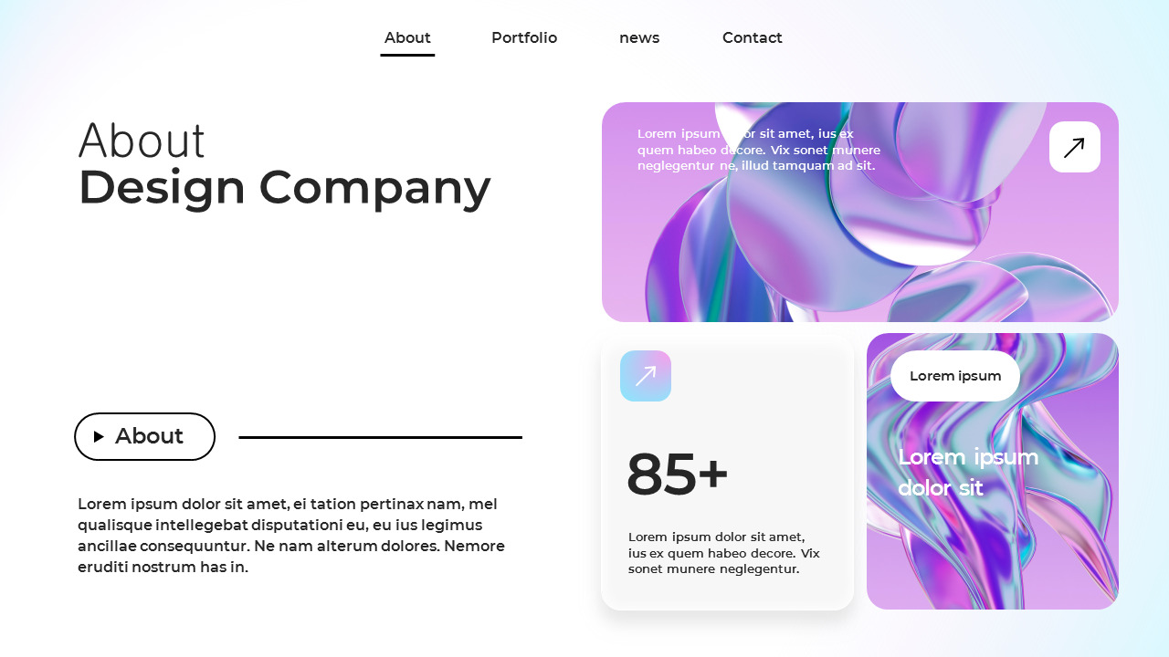 Design Company Profile Google Slides Template Design