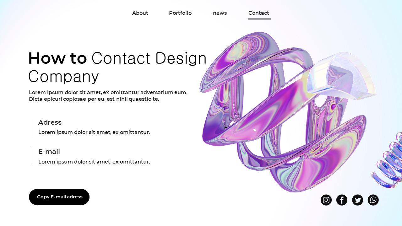 Design Company Profile Google Slides Template Design