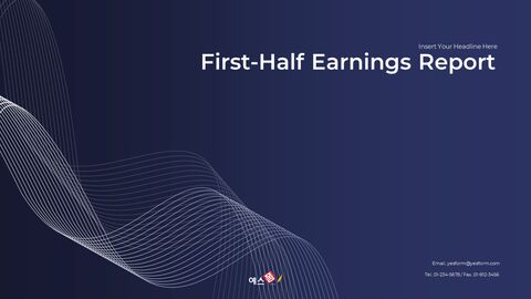 First-Half Earnings Report google slides theme