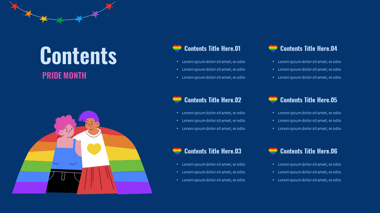Pride Month google slides template download