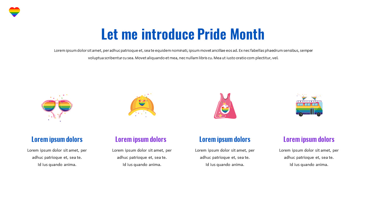 Pride Month google slides template download