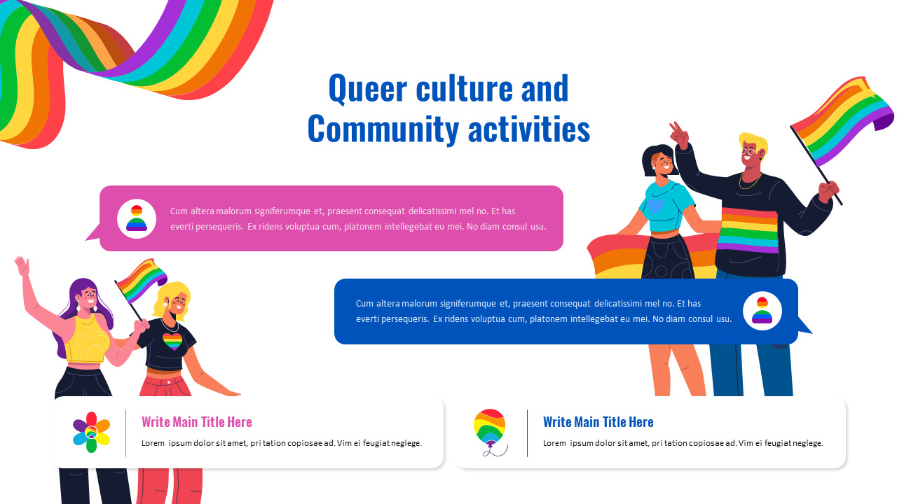 Pride Month google slides template download