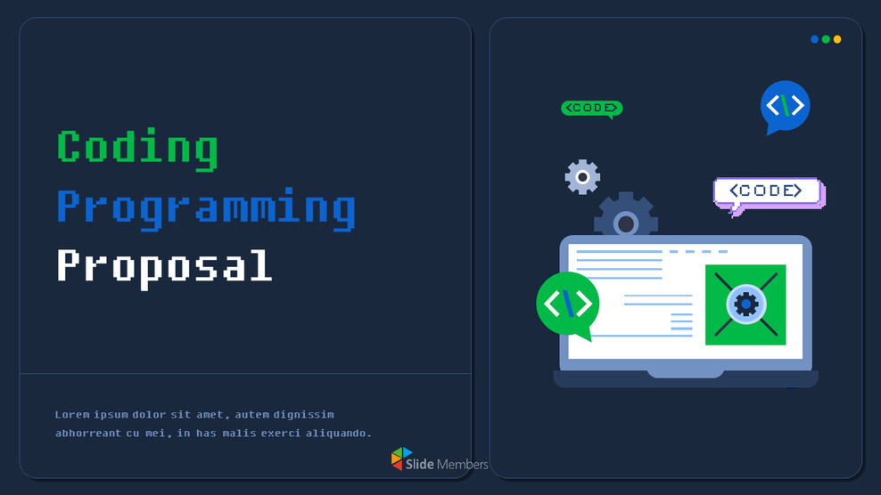 Pixel Art Coding Programming Best Business PowerPoint Templates