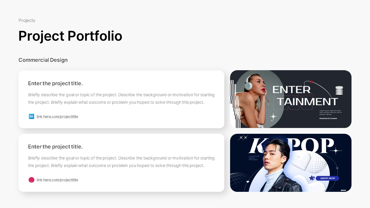 3D Character Portfolio google slides design
