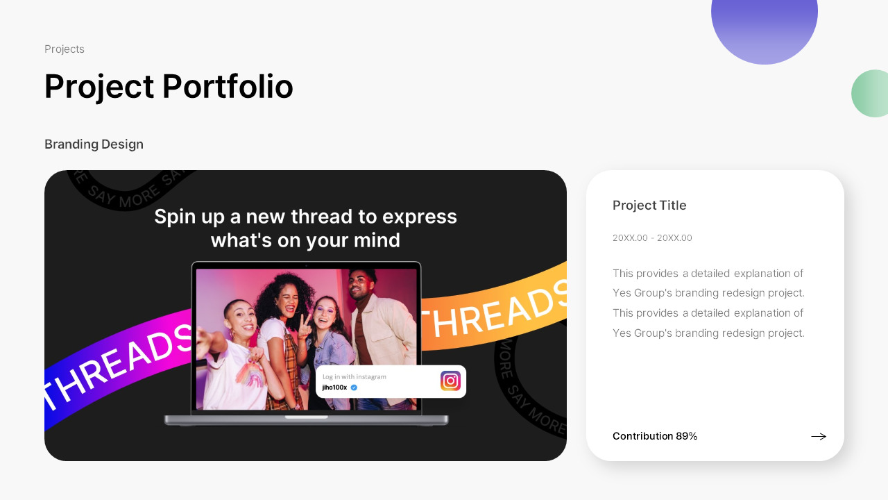 3D Character Portfolio google slides design
