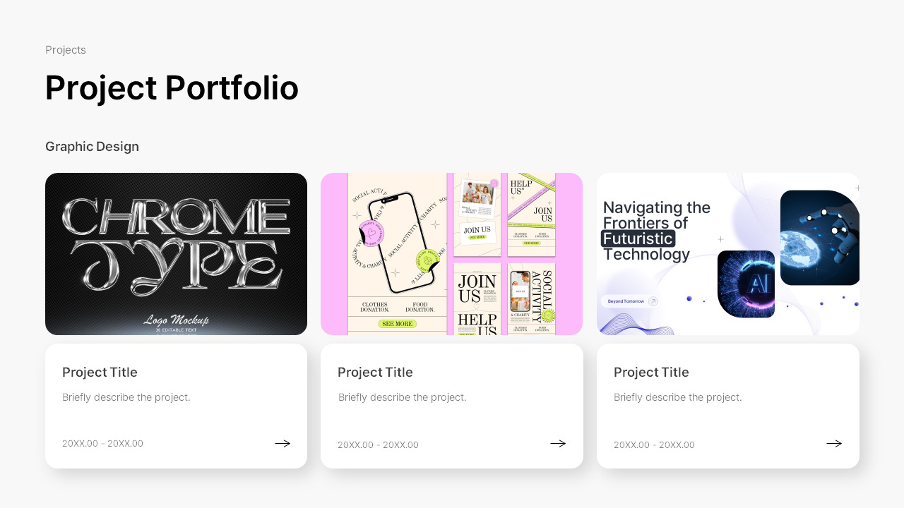3D Character Portfolio google slides design