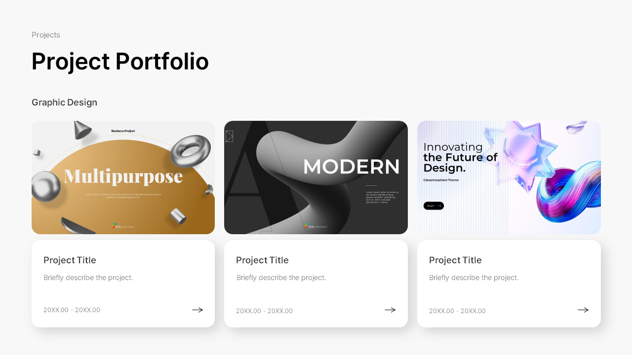 3D Character Portfolio google slides design