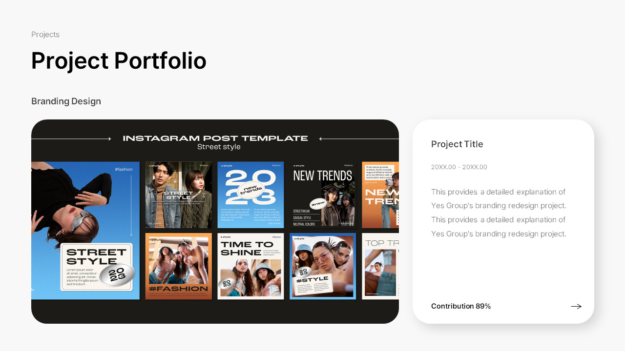 3D Character Portfolio google slides design