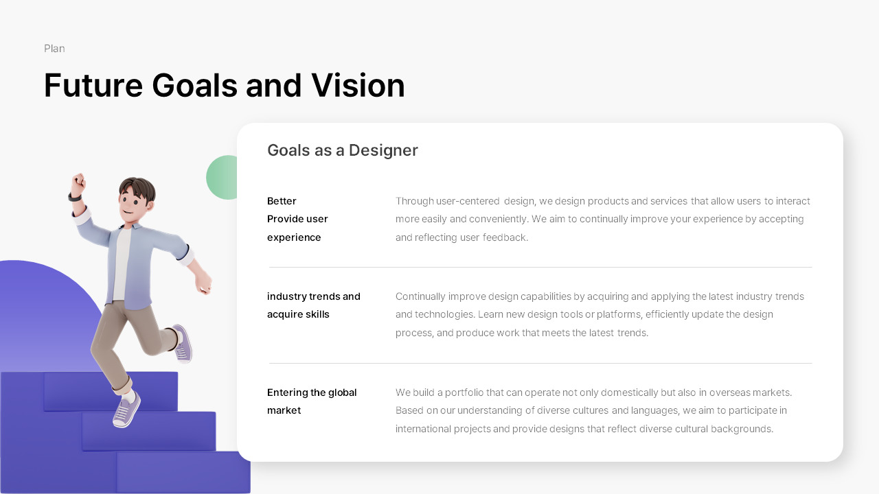 3D Character Portfolio google slides design