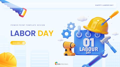 Labor Day google slides slide templates