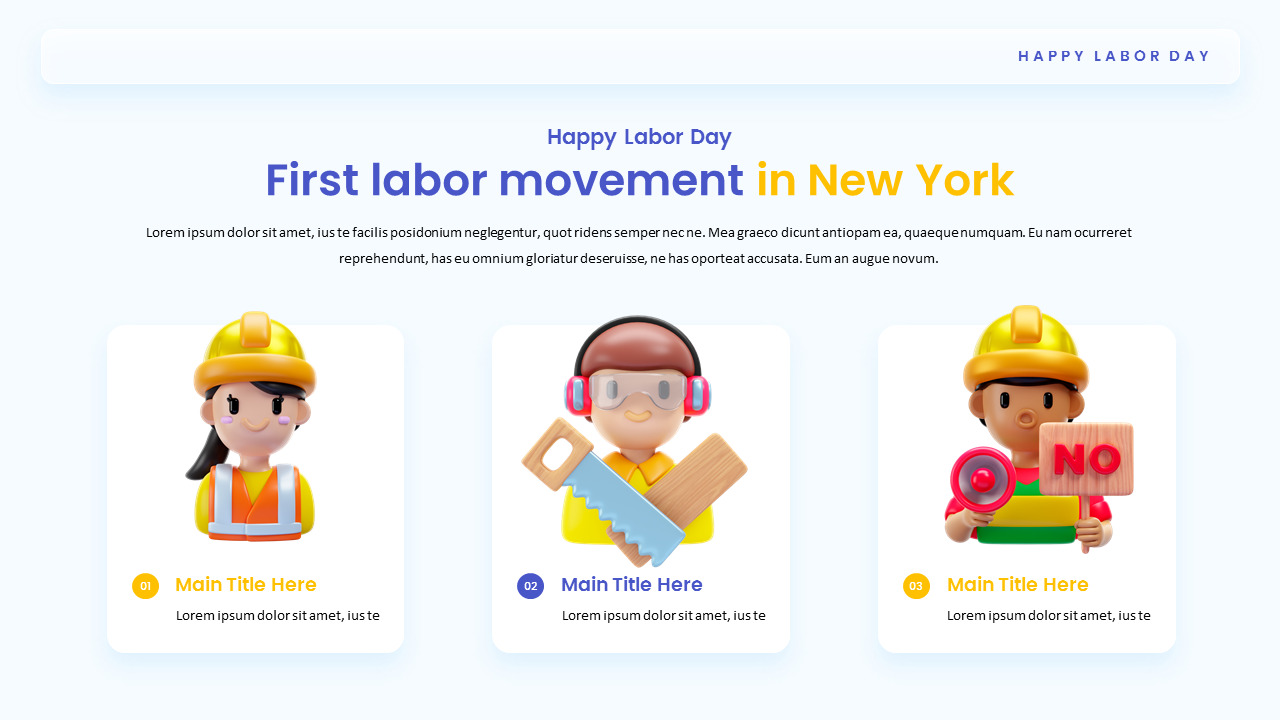 Labor Day google slides slide templates