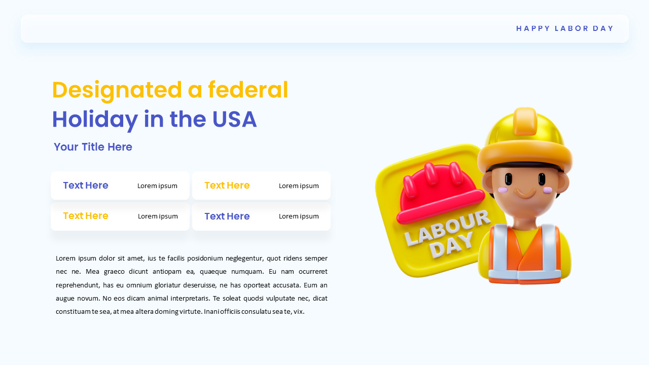 Labor Day google slides slide templates