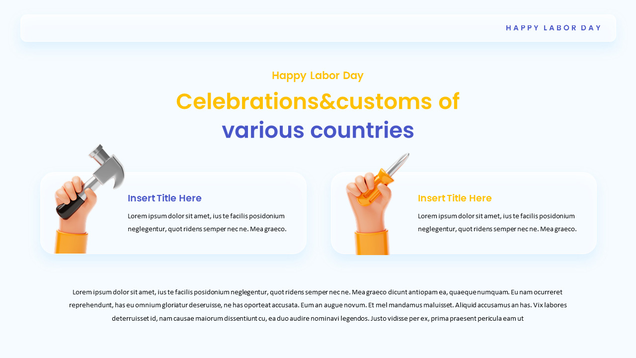 Labor Day google slides slide templates