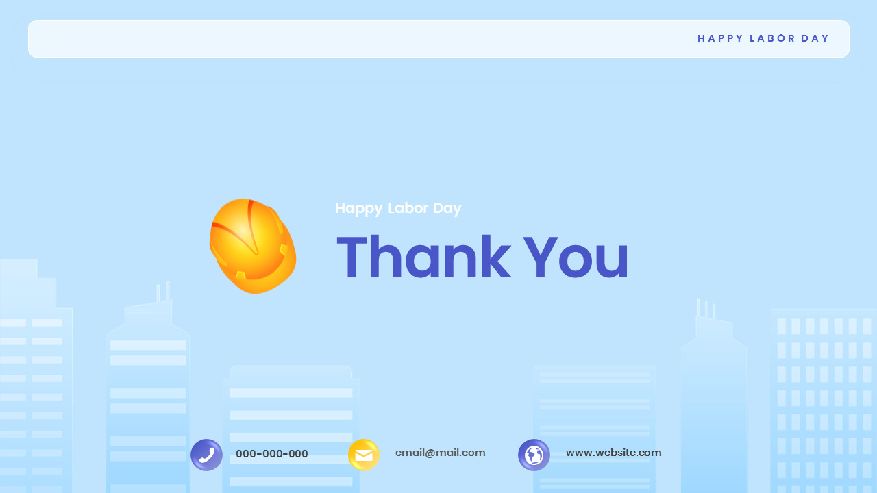 Labor Day google slides slide templates