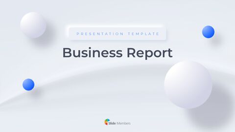 Neumorphism Business Report design presentation template