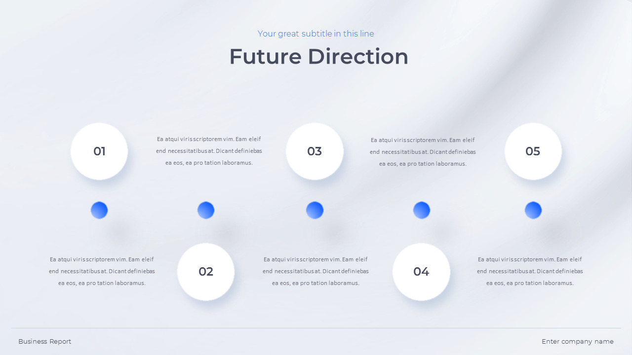 Neumorphism Business Report design presentation template